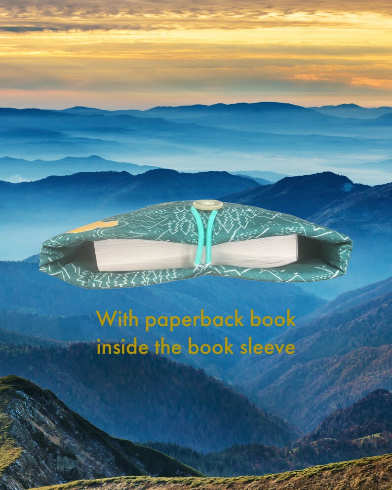 Road Trip Book Sleeve: Padded Tablet Holder, Mountain Roads Cotton ...