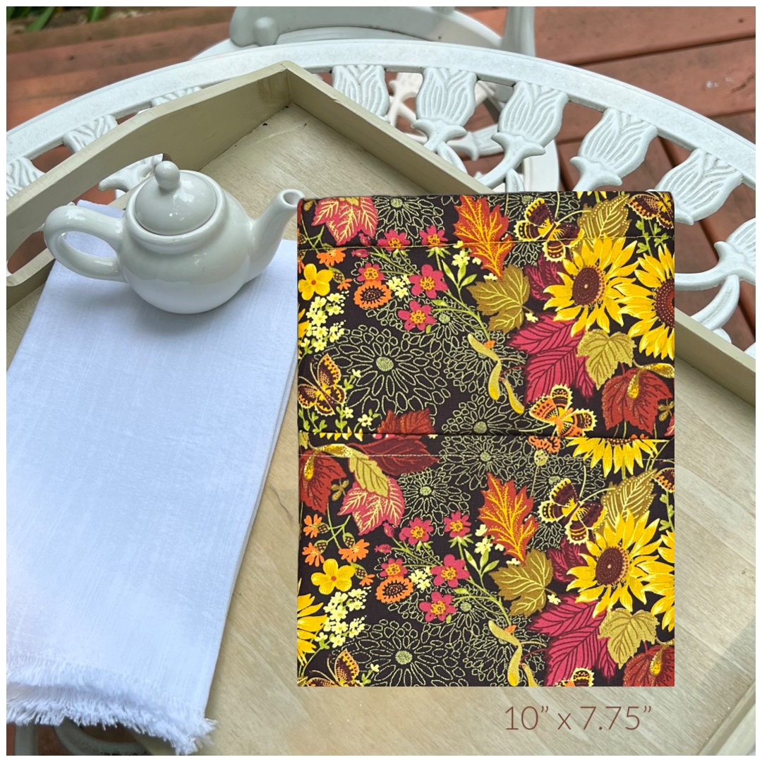 Fall Floral Booksleeveharvest Flower Print Book - Etsy