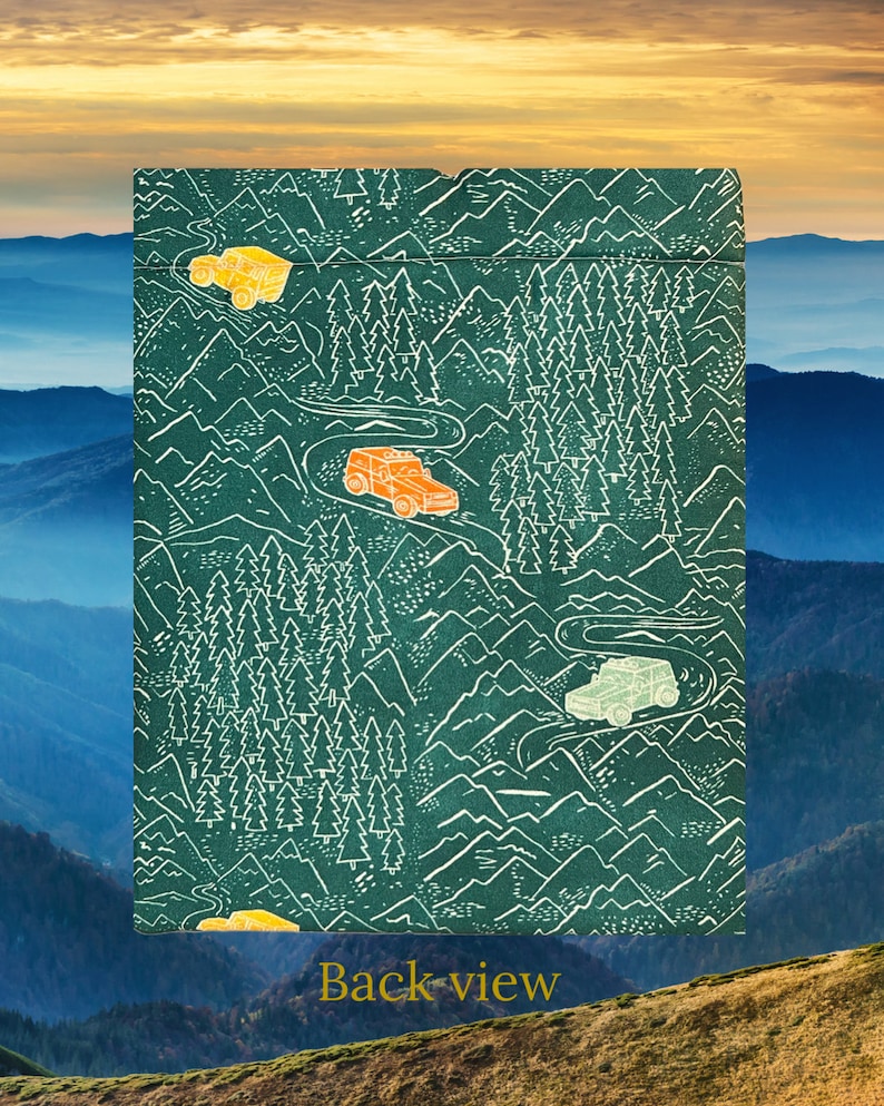 Road Trip Book Sleeve: Padded Tablet Holder, Mountain Roads Cotton ...