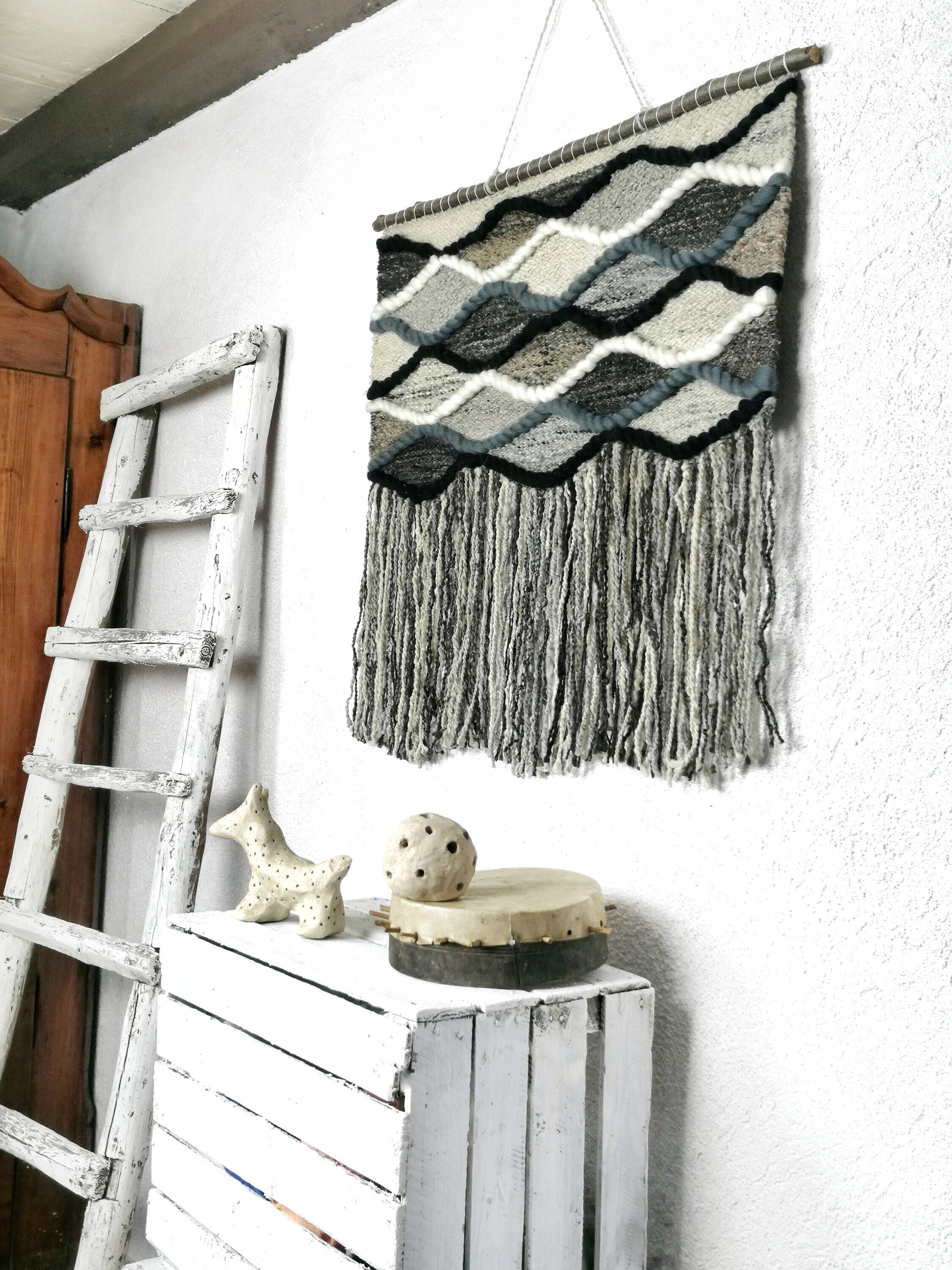 Extra Large Woven Wall Hanging, Neutral Art Wall Home Decor, Wall ...