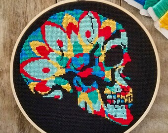 Dapper Skull Cross Stitch Pattern PDF DOWNLOAD | Etsy