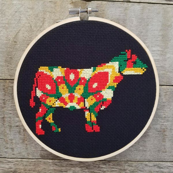 Cow Cross Stitch - Etsy