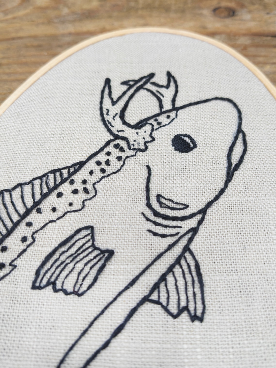 Trophy Trout Hand Embroidery Pattern - Instant PDF DOWNLOAD - Etsy