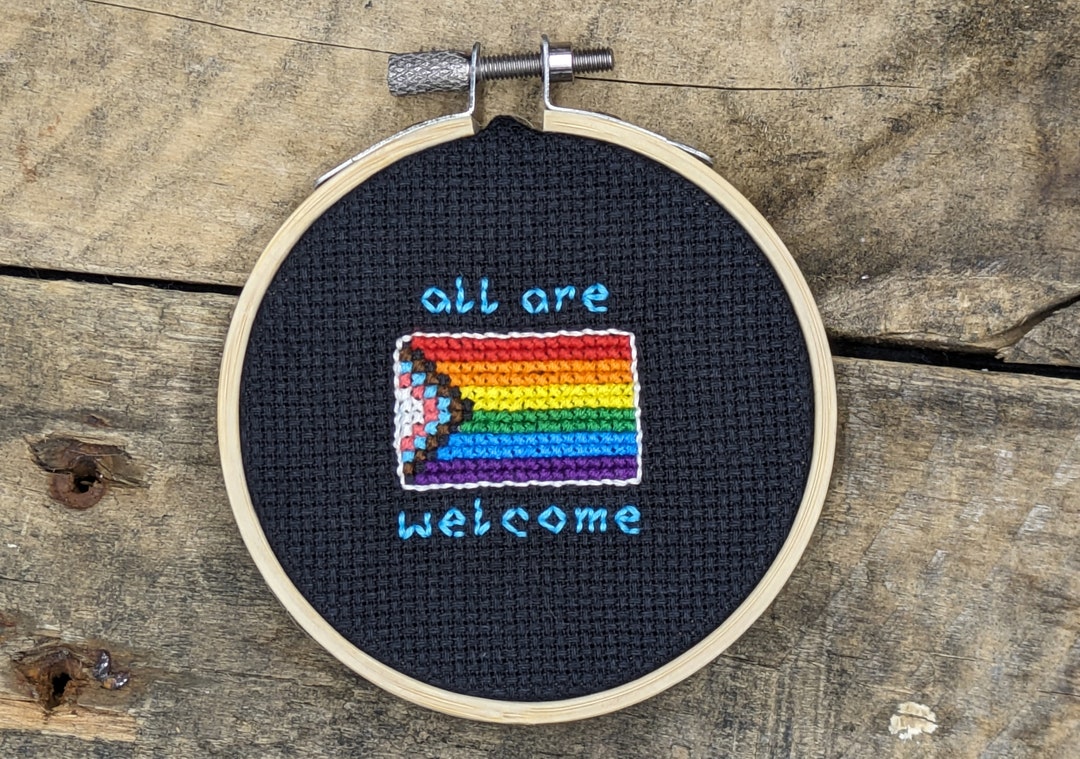 All Are Welcome Cross Stitch Pattern - Instant PDF DOWNLOAD - Etsy