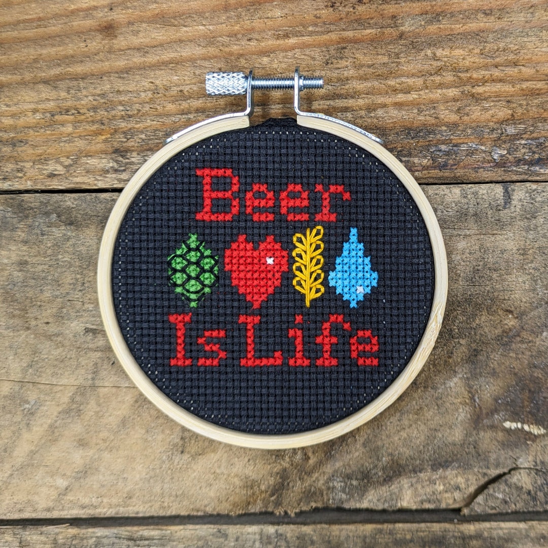 Beer is Life Cross Stitch Pattern - PDF DOWNLOAD - Etsy