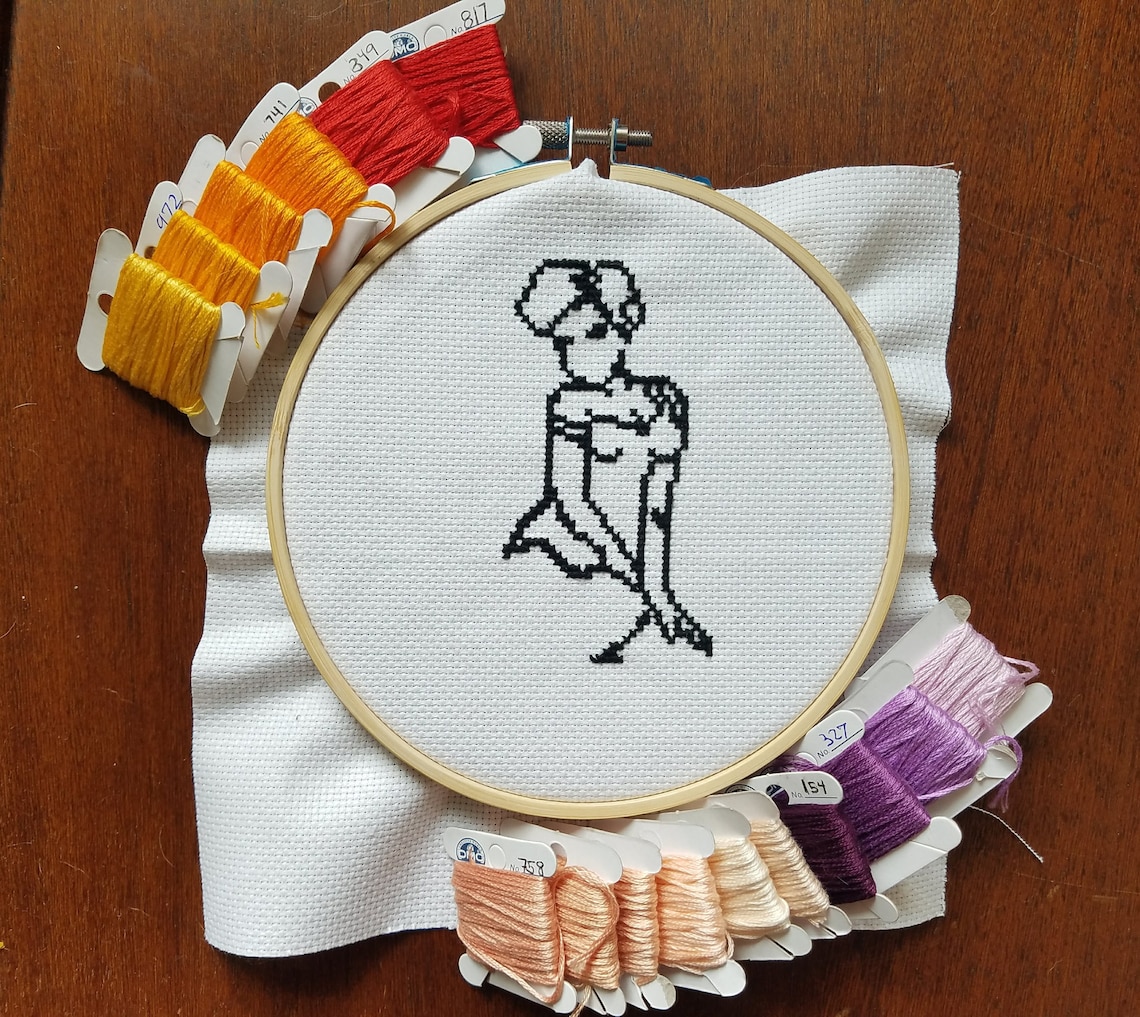 Customizable Pinup Girl Cross Stitch Pattern PDF DOWNLOAD - Etsy