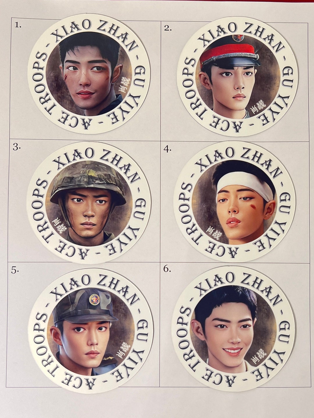 3 Fridge Magnet & Stickers Xiao Zhan Gu Yiye Ace - Etsy