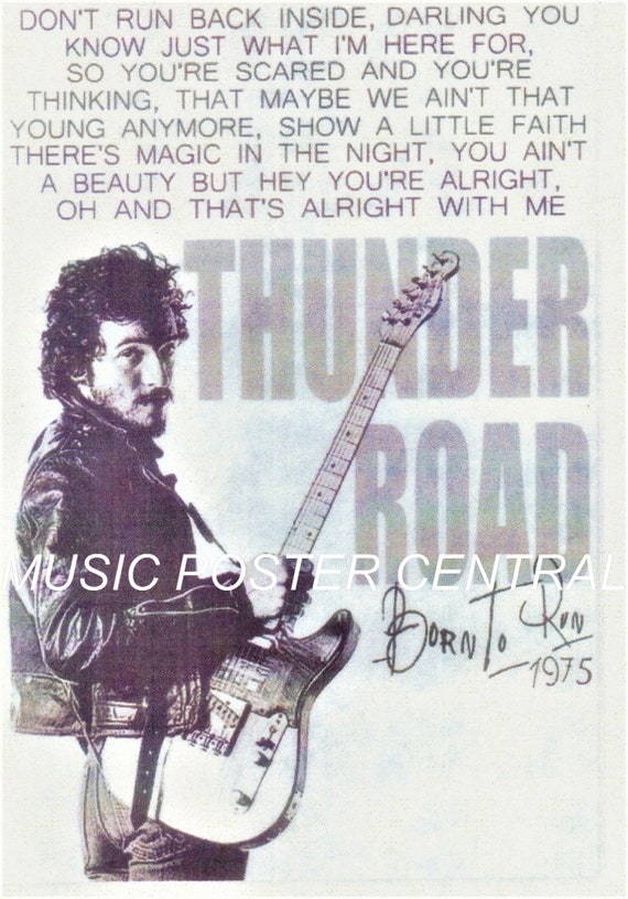 Bruce Springsteen Born To Run Poster