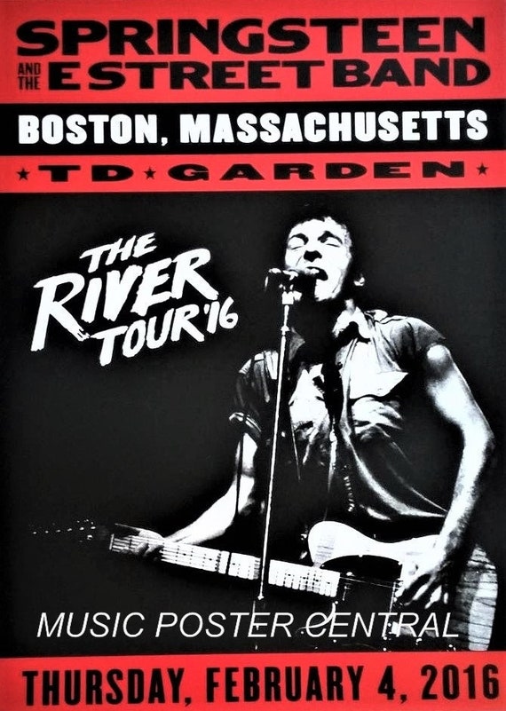 Bruce Springsteen the River Tour TD Garden Colour Tour 11x14 - Etsy