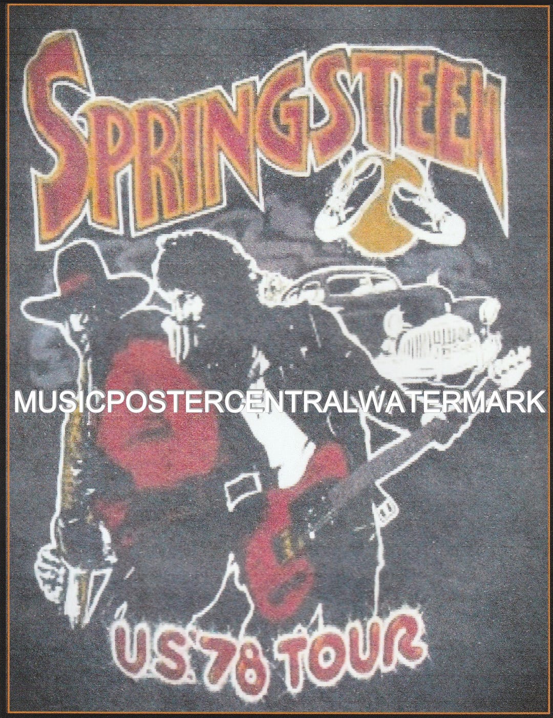 Bruce Springsteen Vintage 1978 U.S. Color Tour Poster From New York's ...