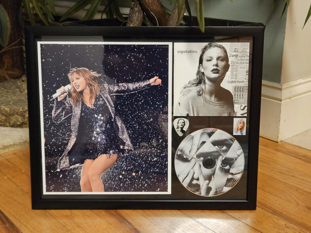 Taylor Swift Reputation 11x14 Glass Framed Custom Rock Piece W/8x10 ...
