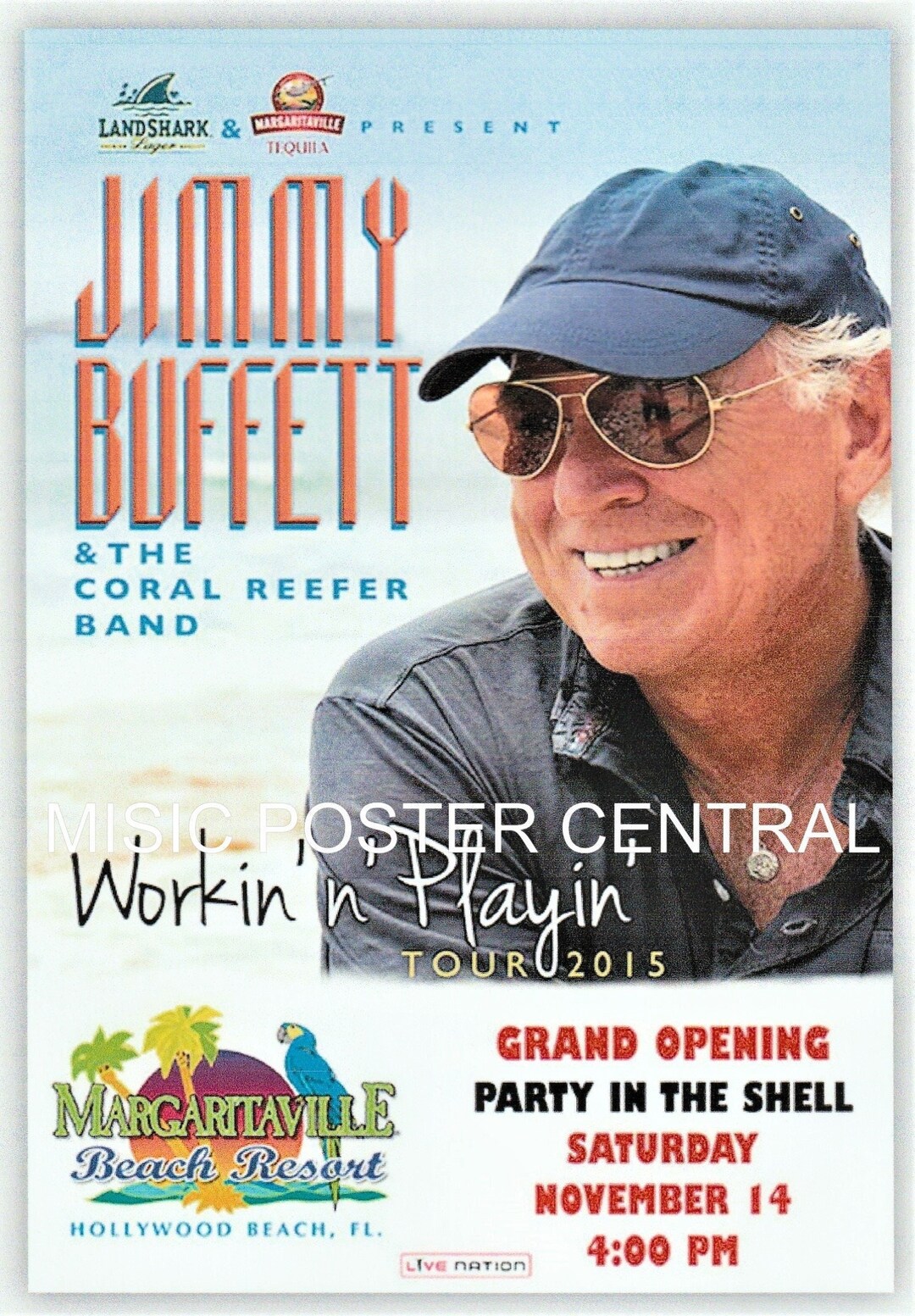 Jimmy Buffett and the Coral Reefer Band 2015 Workin 'N Playin Tour ...