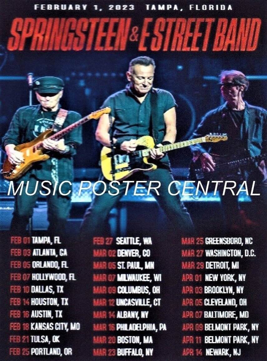 Bruce Springsteen & the E Street Band 2023 Tour Poster - Etsy