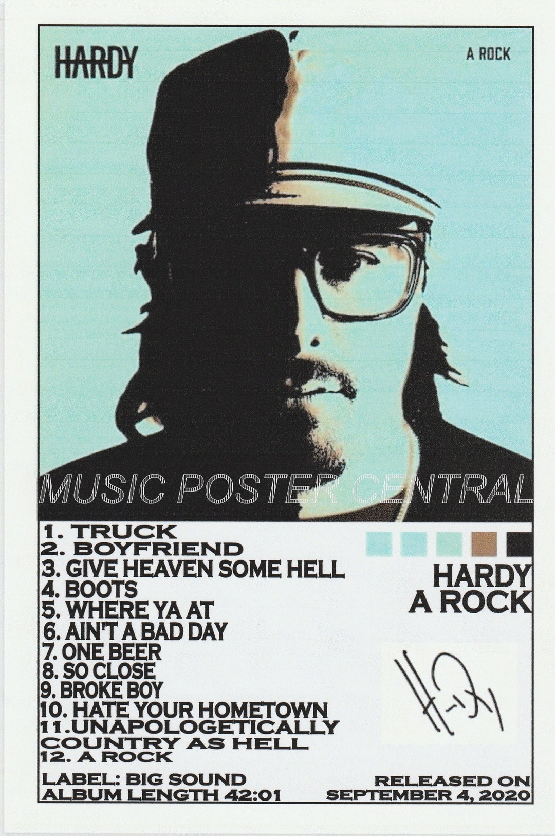 Hardy.... A Rock 11x17 Color Poster - Etsy