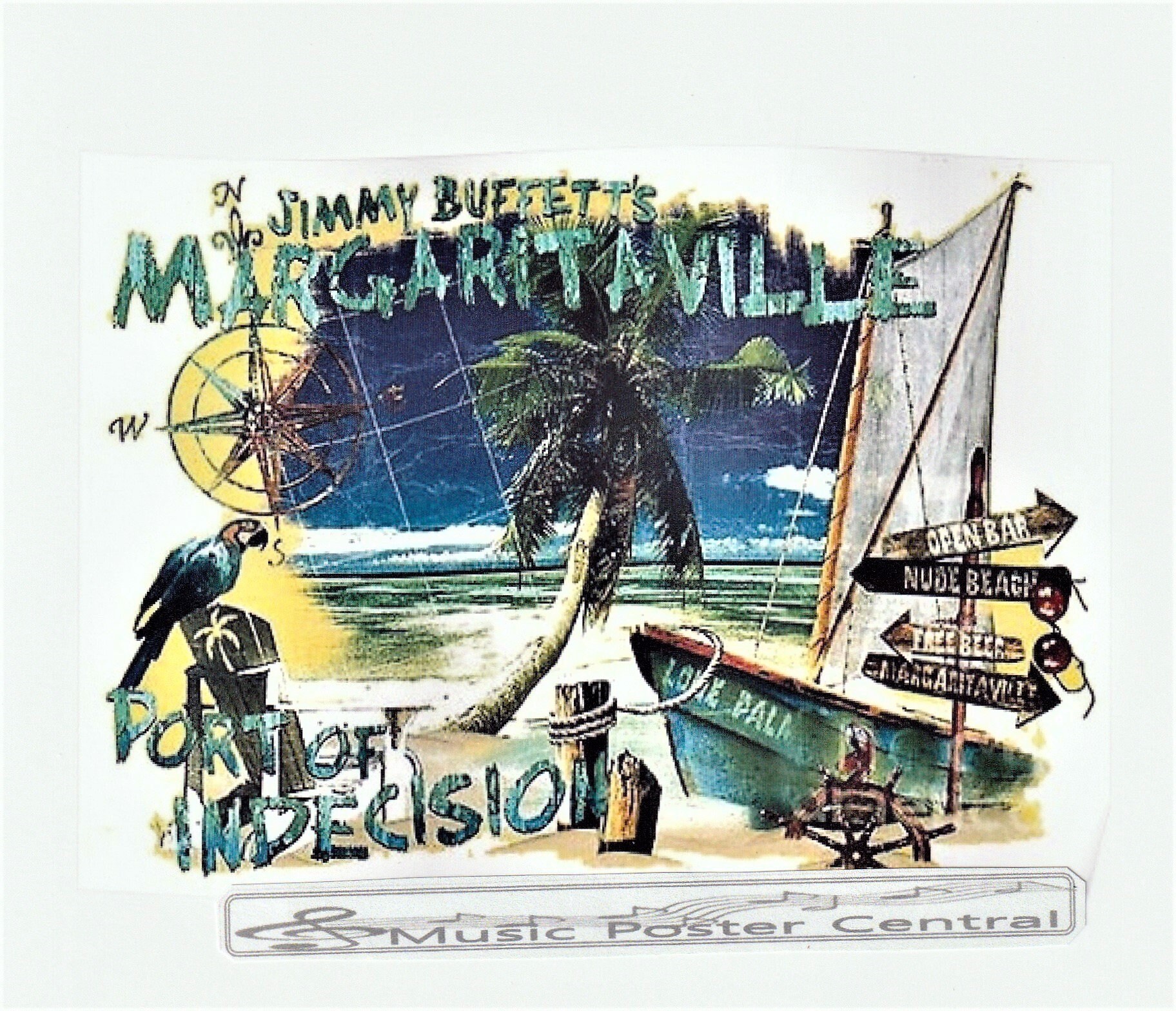 JIMMY BUFFETT Margaritaville Port of Indecision 11x17 Poster NEW - Etsy