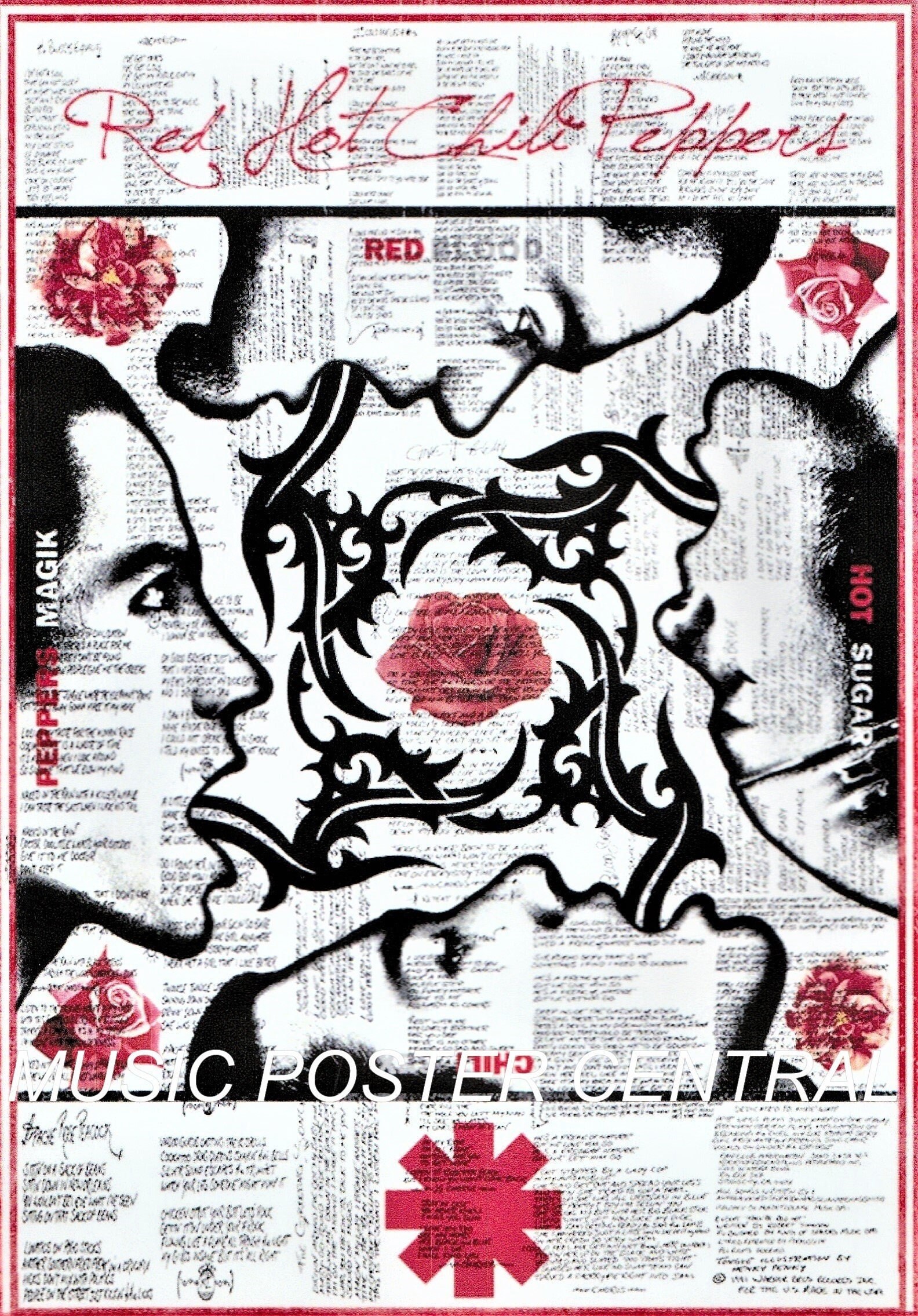 Red Hot Chili Peppers 11x14 B&w/color Poster - Etsy