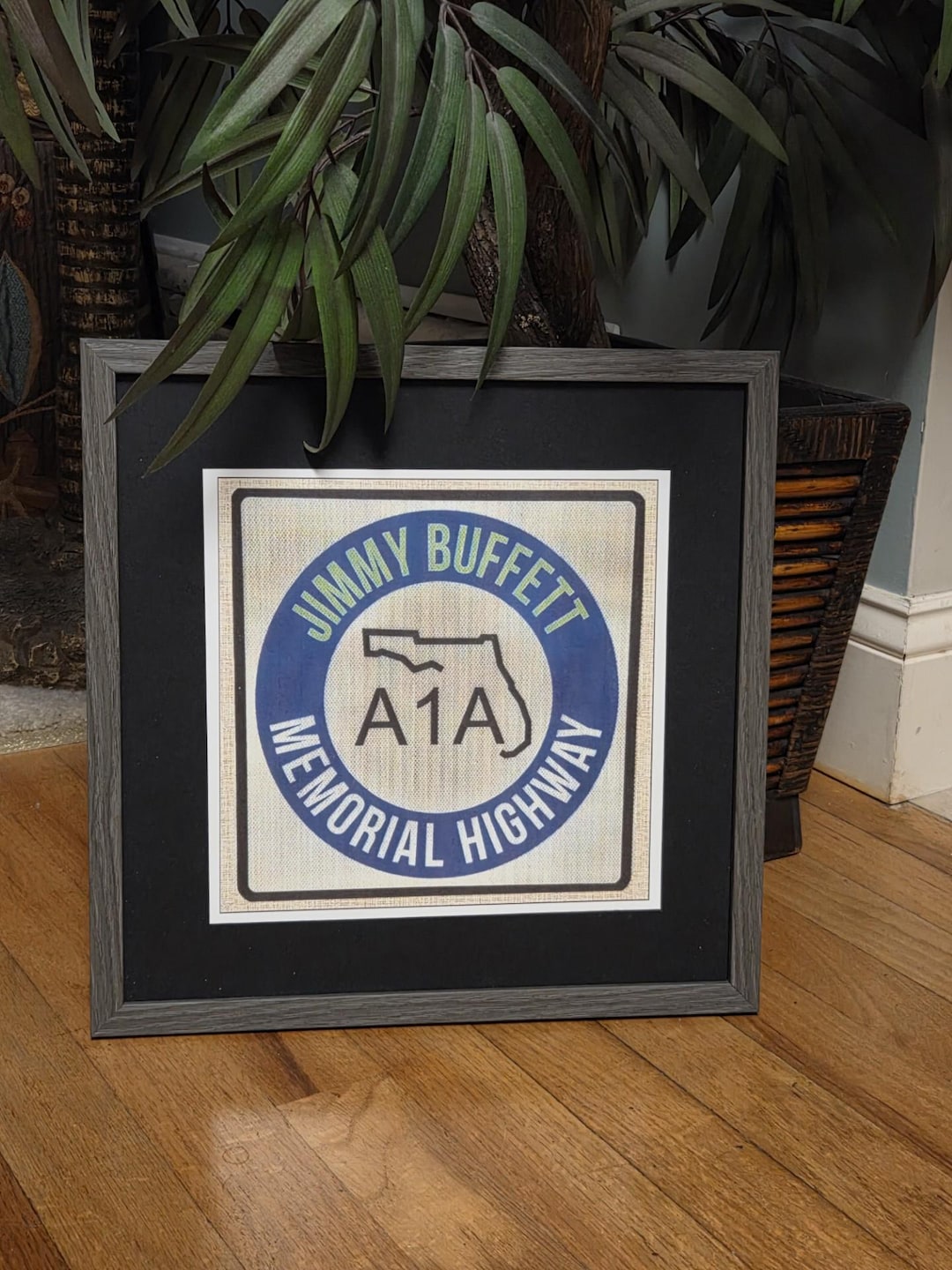 Jimmy Buffett A1A Memorial Highway Poster Matted in a Gray Weathered ...