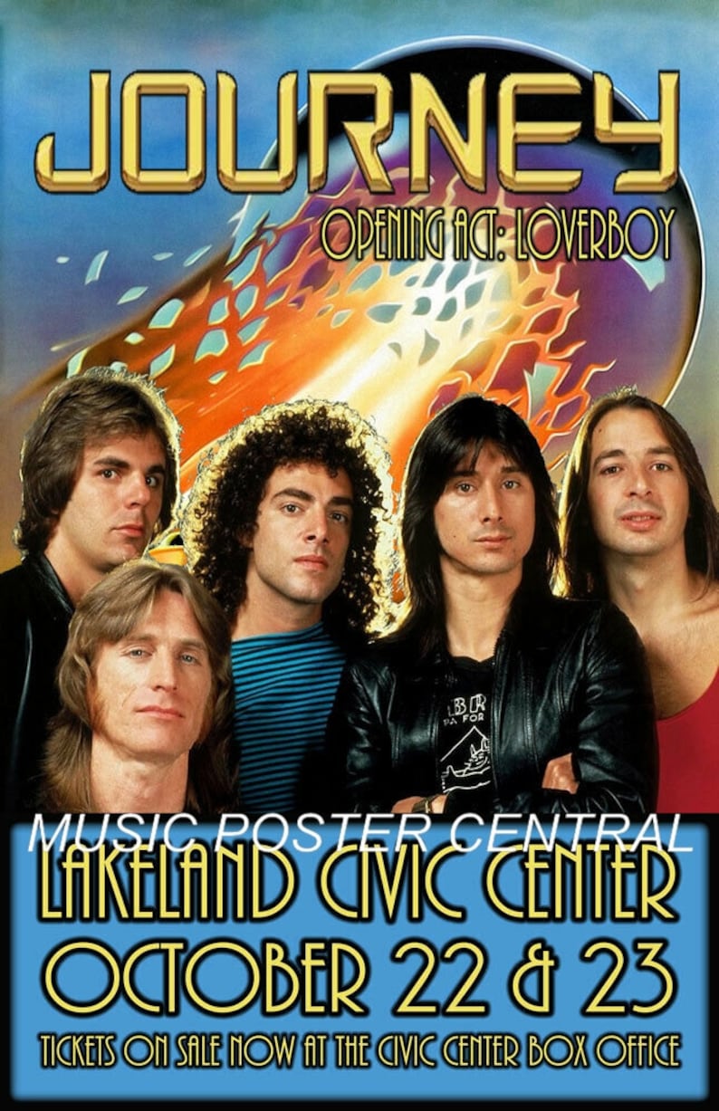 Journey 11x14 Tour Concert Poster 1981 Lakeland Civic Center - Etsy