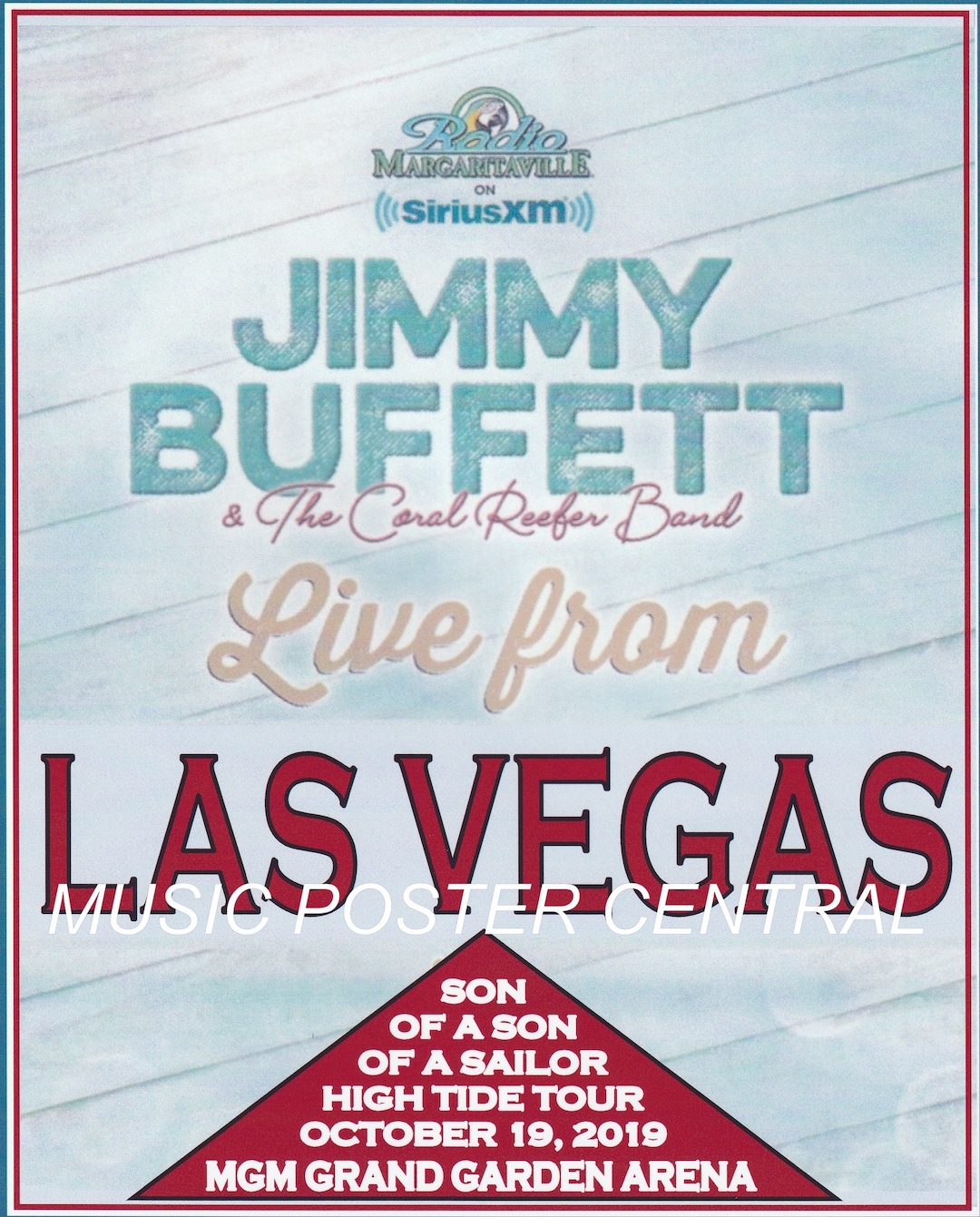 Jimmy Buffett & the Coral Reefer Band, Las Vegas 11x14 Color Poster ...