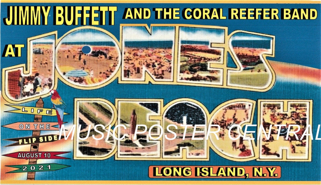 Jimmy Buffett & the Coral Reefer Band at Jones Beach 11x17 Color Tour ...