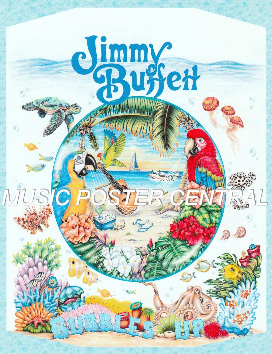 Jimmy Buffet 11x17 Bubbles up Color Poster-brand NEW - Etsy