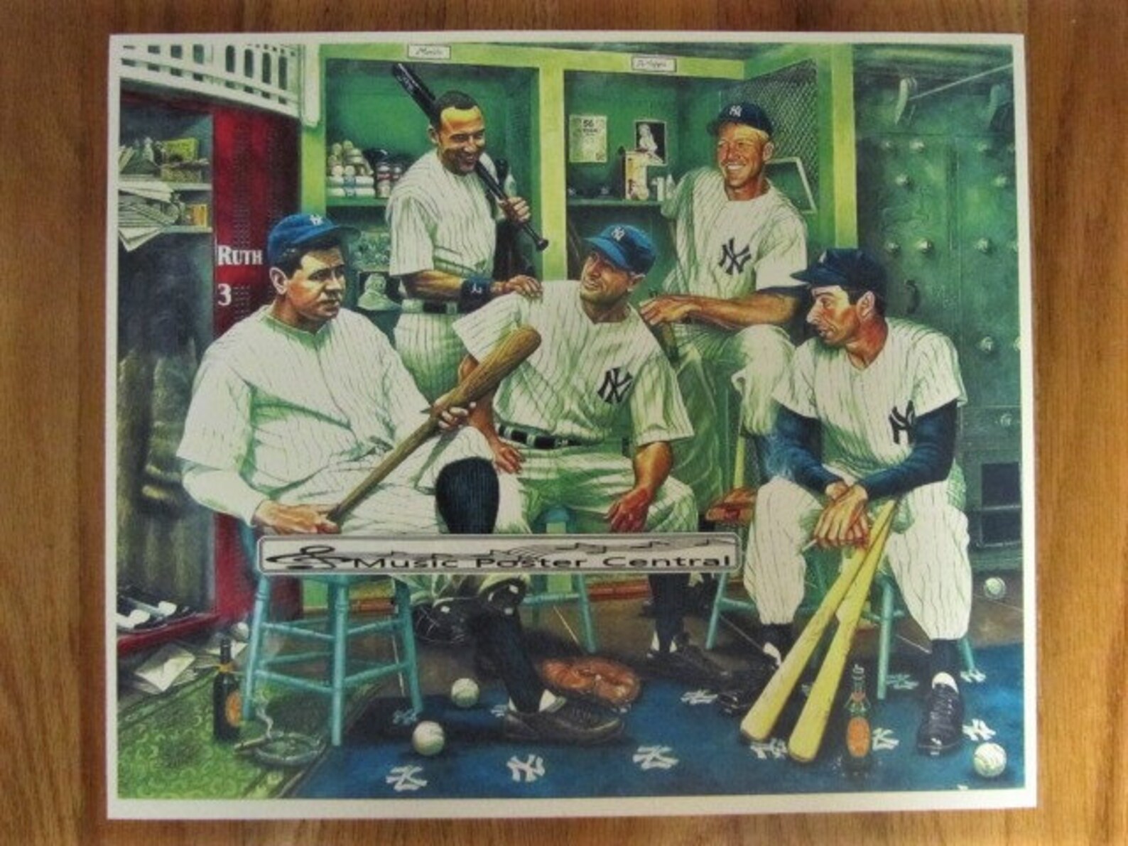 New York Yankees ruth gehrig dimaggio mantle & jeter color | Etsy