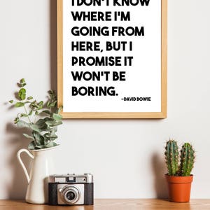 Won't Be Boring Printable Digital Download Printable Quote Art Print ...