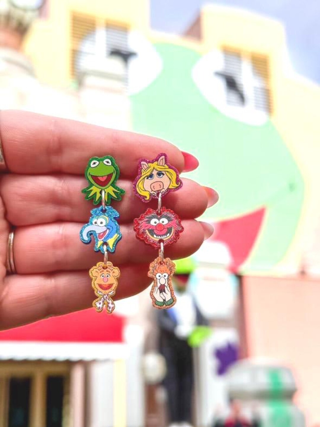 The Puppets Dangle Stud Earrings - Etsy
