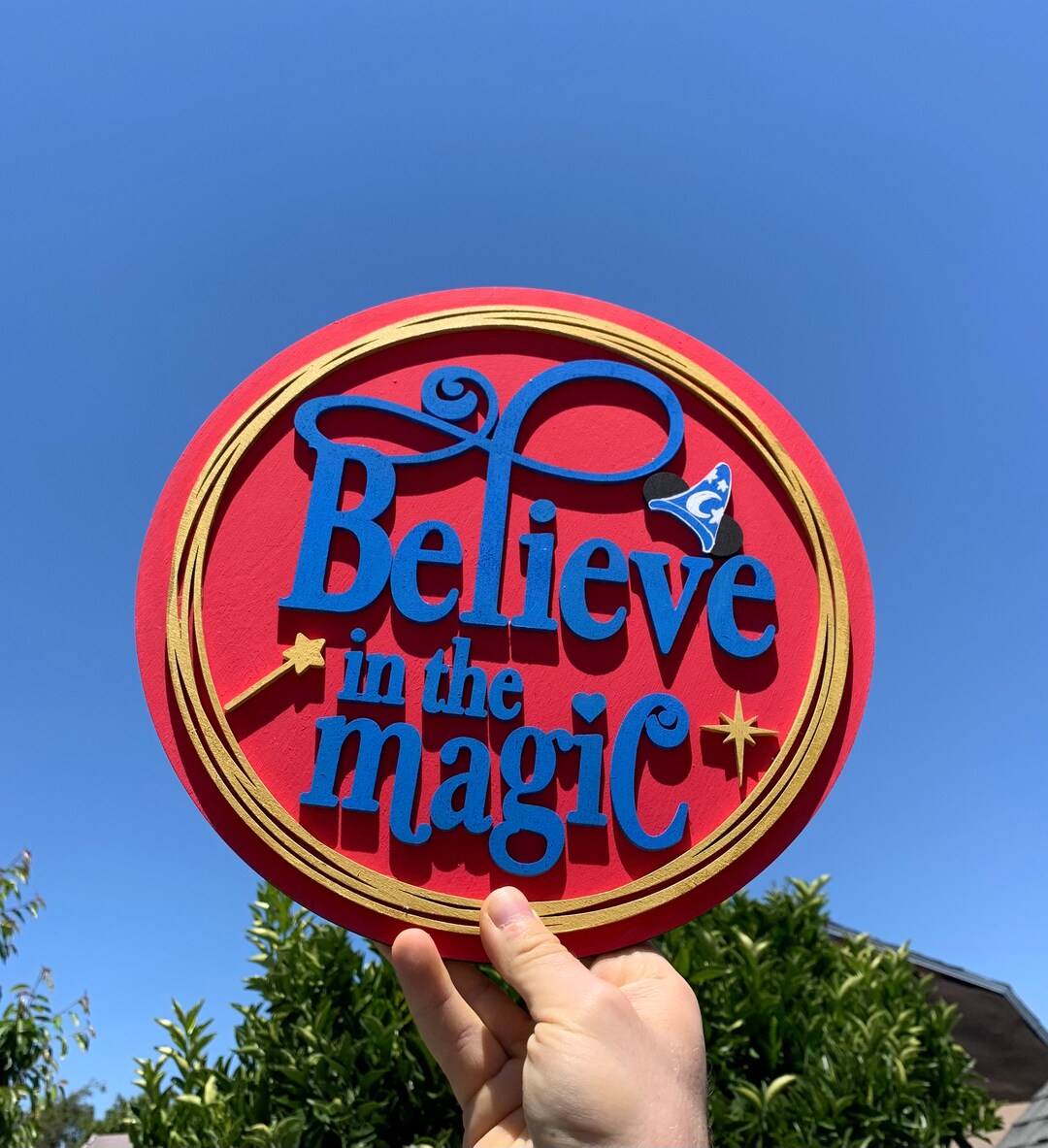 Disney Sorcerer Mickey Believe in the Magic Sign - Etsy