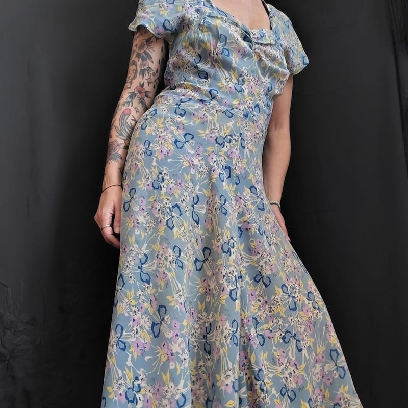 1940s Floral Dress - Etsy