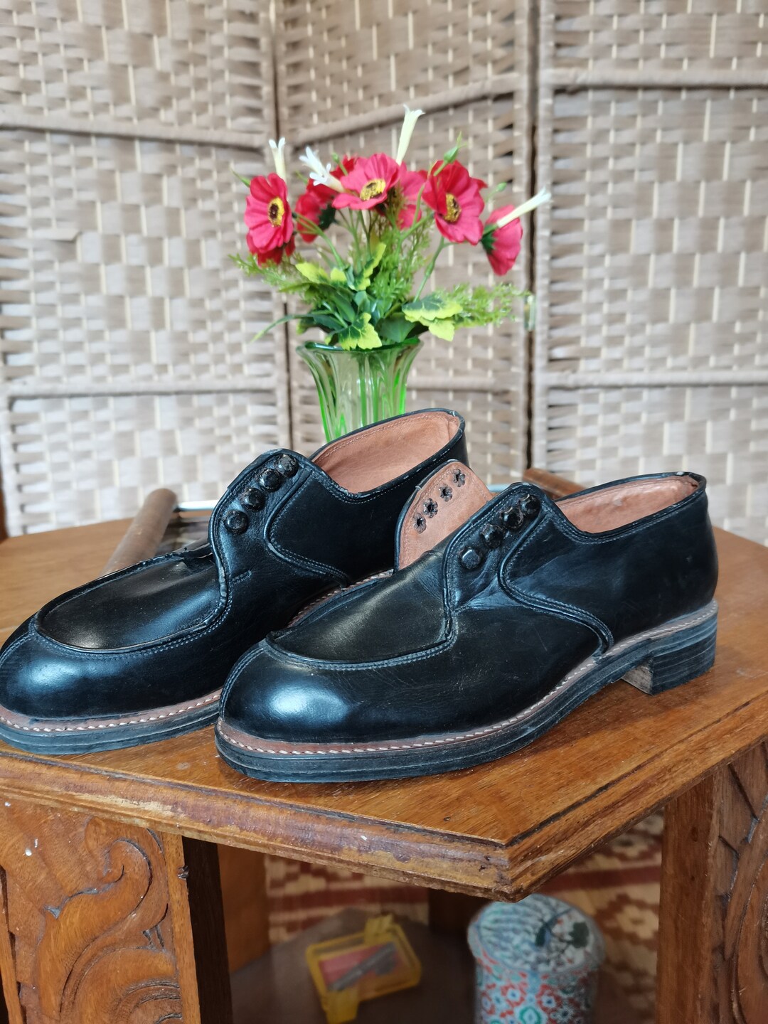 Vintage 1940s Shoes Ww2 FR35 5 UK2 US4 Dead Stock - Etsy