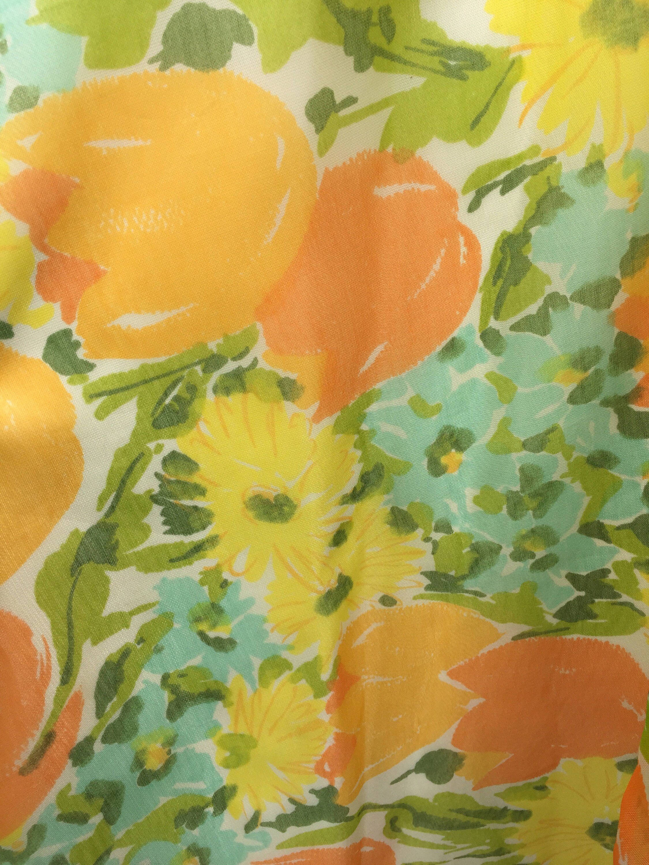 Citrus Color Floral Maxi Dress - Etsy
