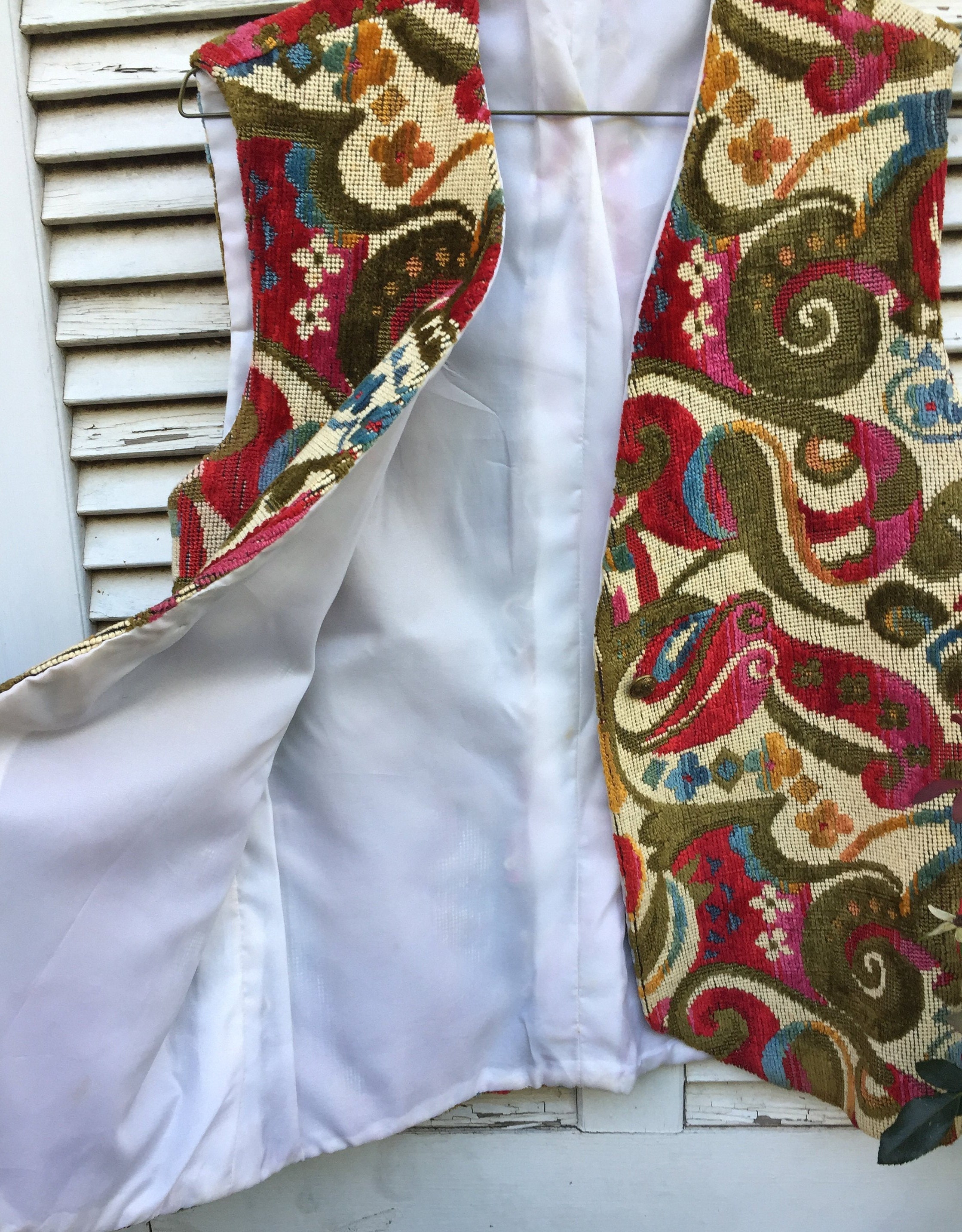 Colorful Mod Paisley Tapestry Vest - Etsy
