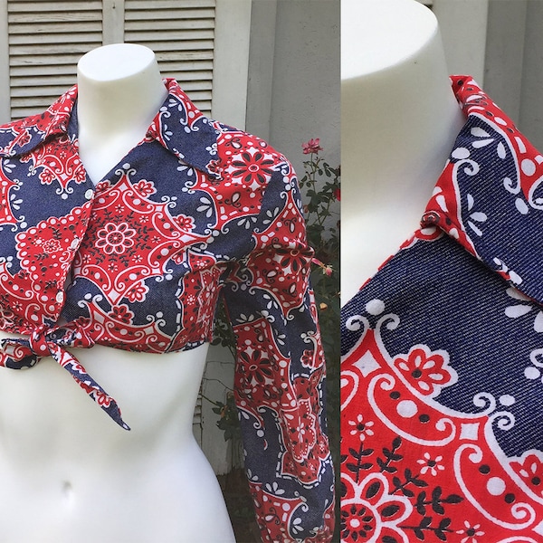 Vintage Midriff Top - Etsy