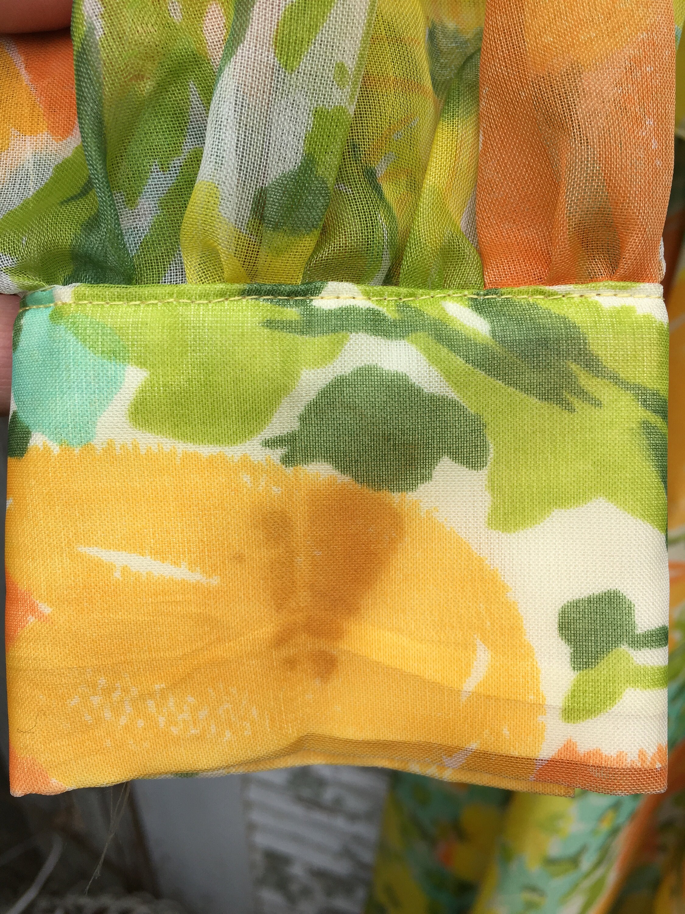 Citrus Color Floral Maxi Dress - Etsy