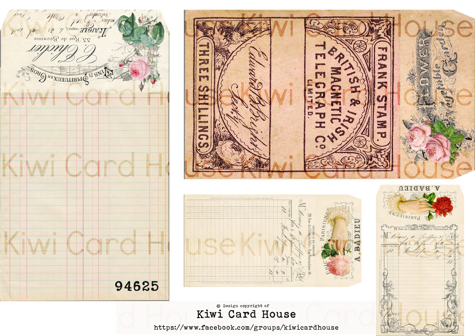 Printable Fabric Sample Cards, Junk Journal Ephemera - Etsy
