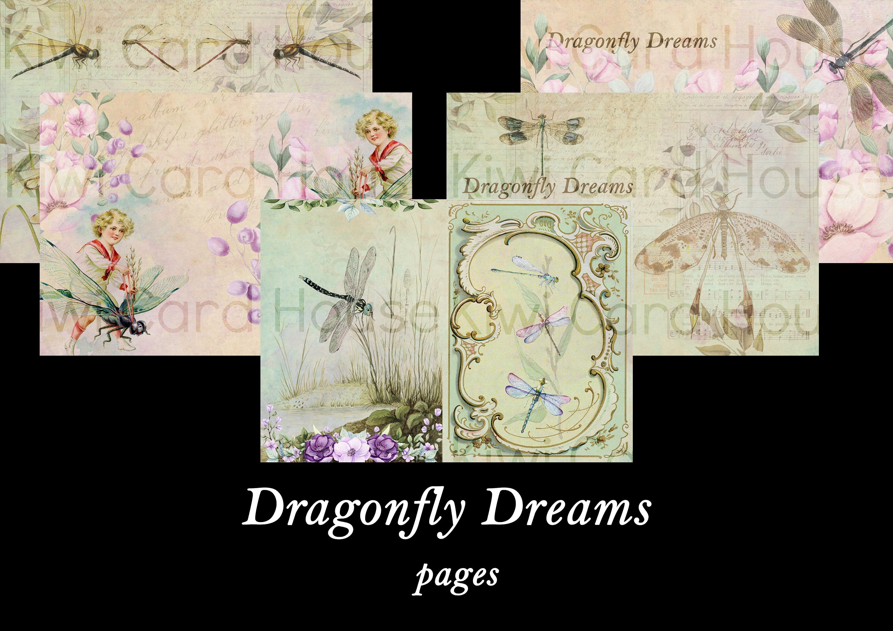 Dragonfly Dreams Journal Kit, Printable, Pages, Ephemera - Etsy