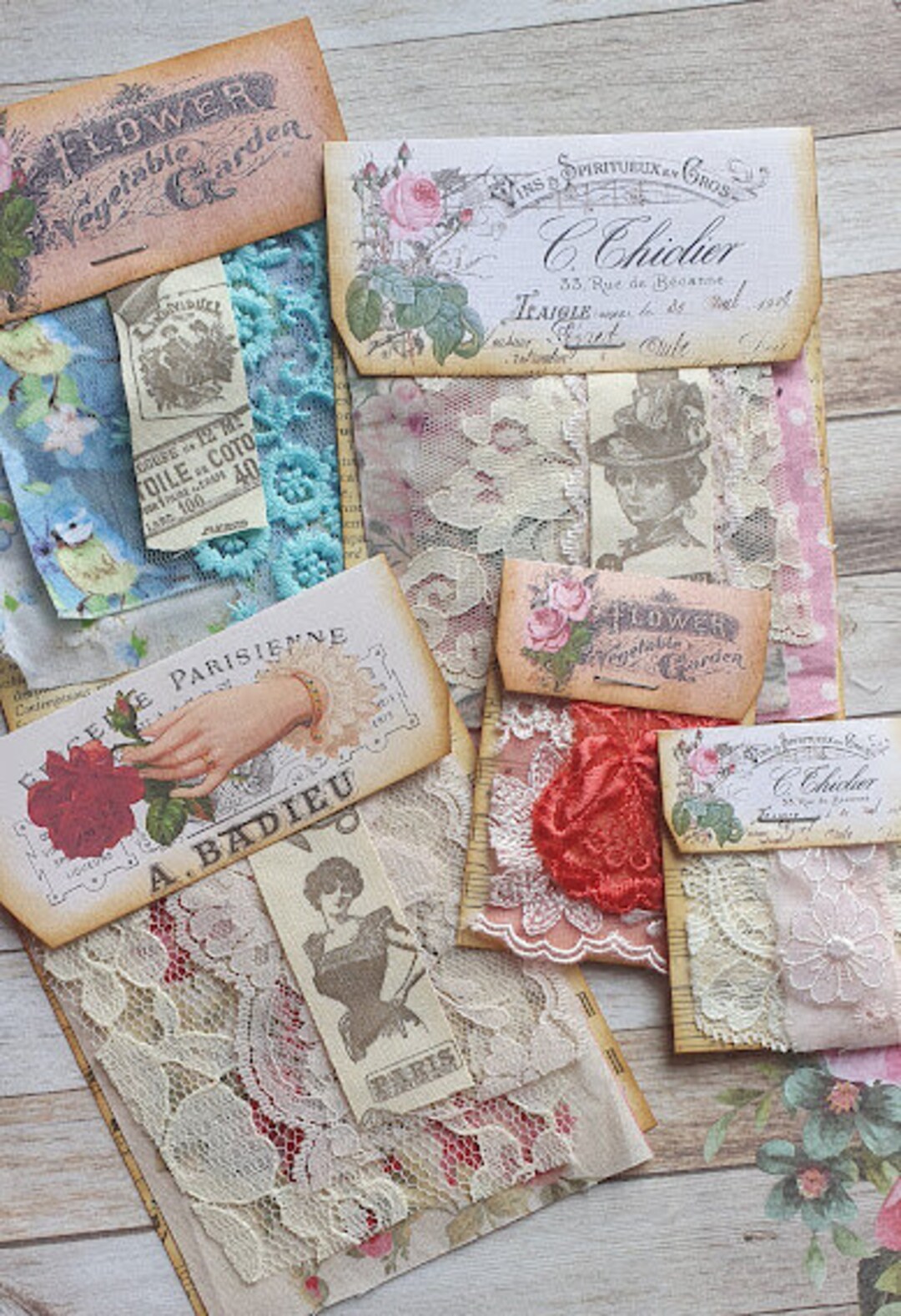 Printable Fabric Sample Cards, Junk Journal Ephemera - Etsy