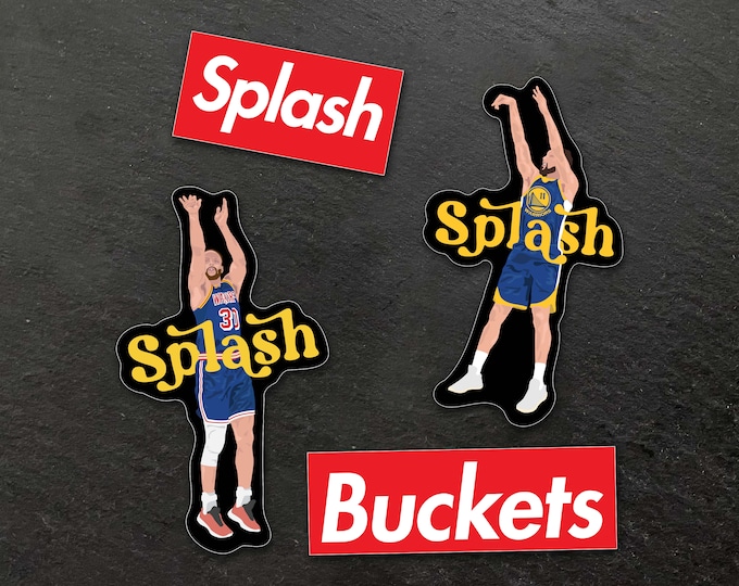 Steph Curry 3 Point Celebration Glossy Sticker 3, Water Resistant ...