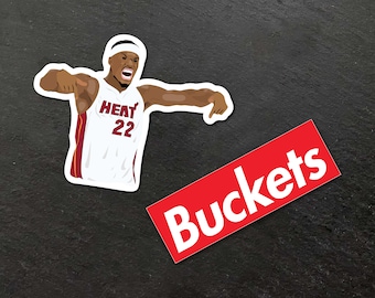 Jimmy Butler Back-to Glossy Sticker 3, Water Resistant Laptop and Phone ...