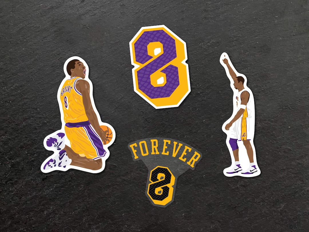 Kobe Sticker Bundle (4 Stickers) Tribute Los Angeles Lakers Basketball ...