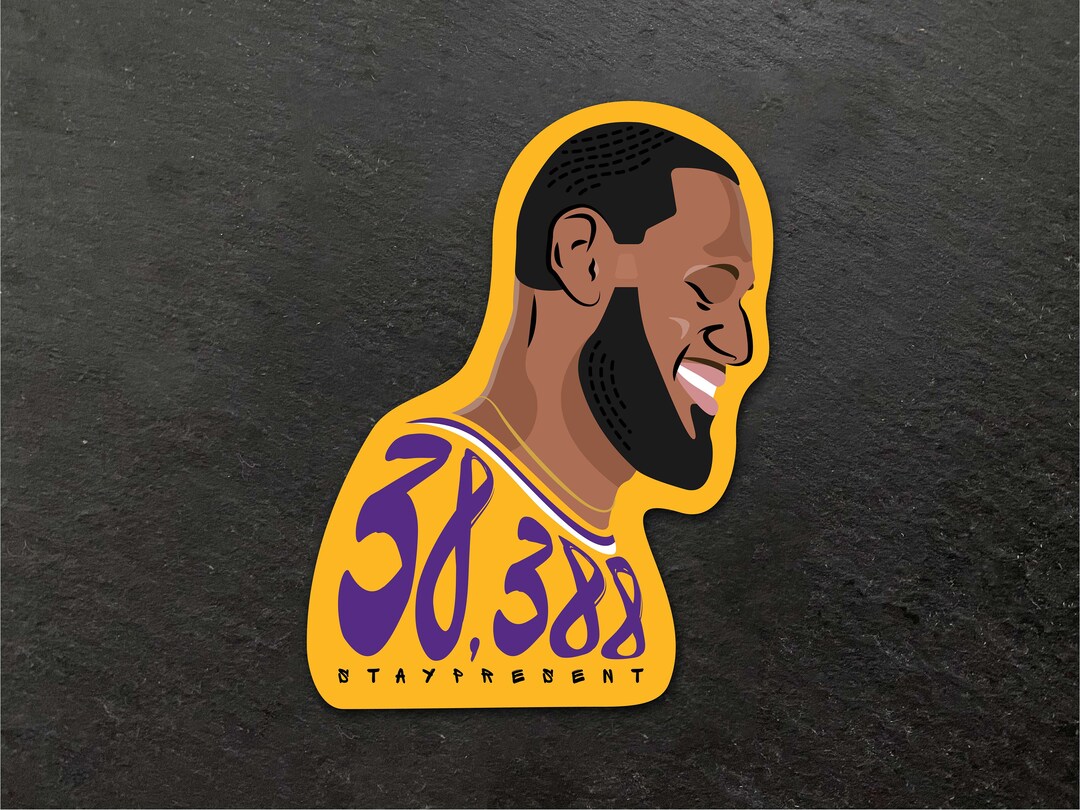 Lebron James Los Angeles Lakers NBA All-time Scoring Leader Sticker ...