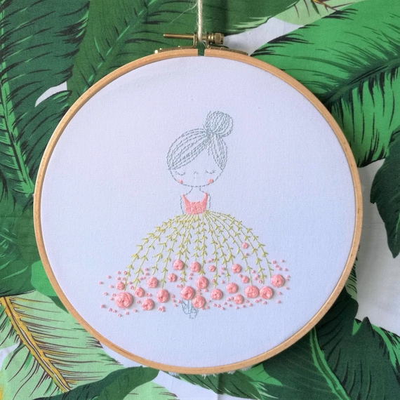DIY Embroidery Pattern PDF Floral Dress Embroidery Pattern | Etsy