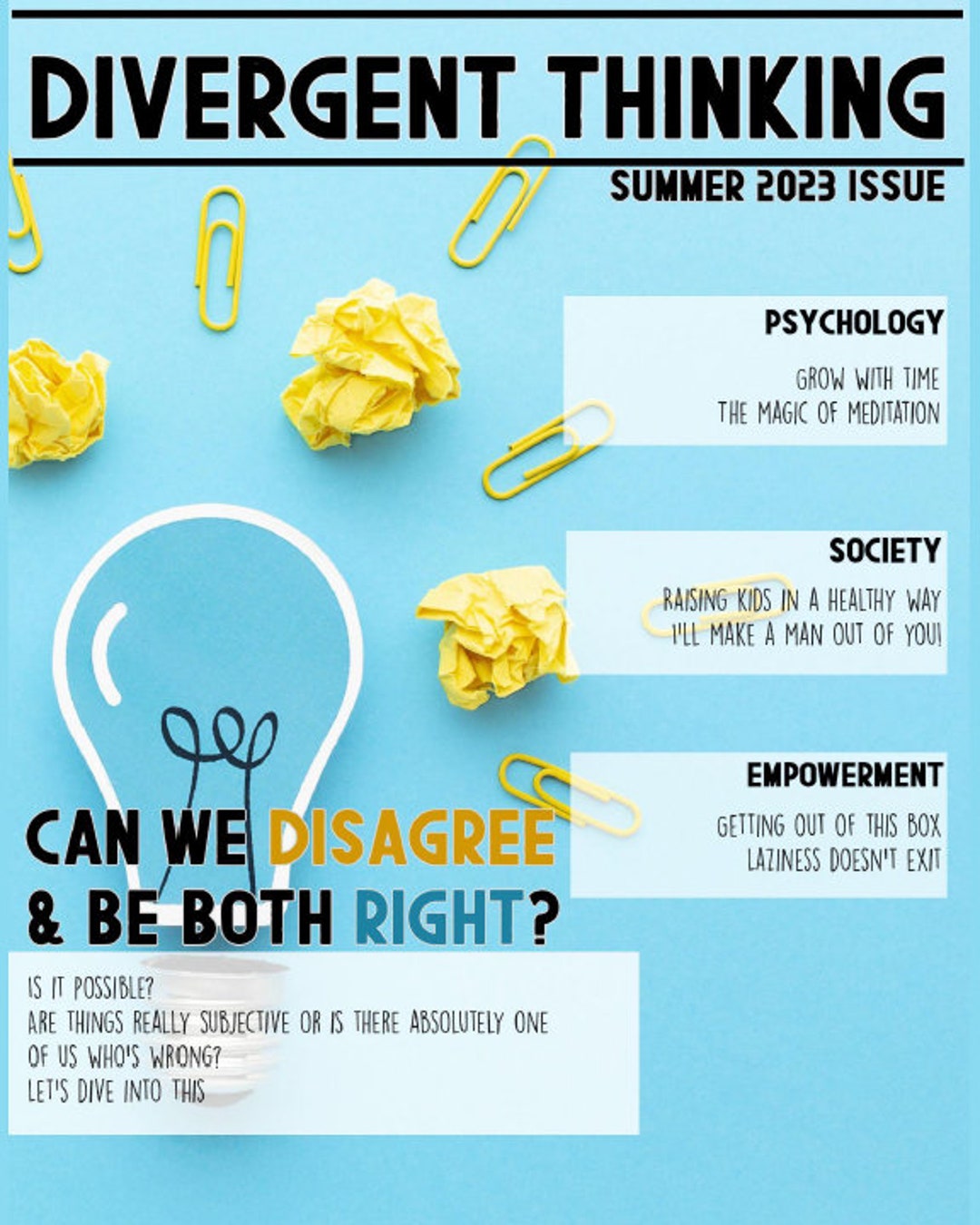 Divergent Thinking Magazine - Summer 2023 - Etsy