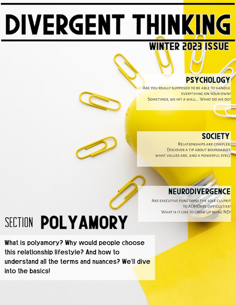 Divergent Thinking Magazine - Winter 2023 - Etsy
