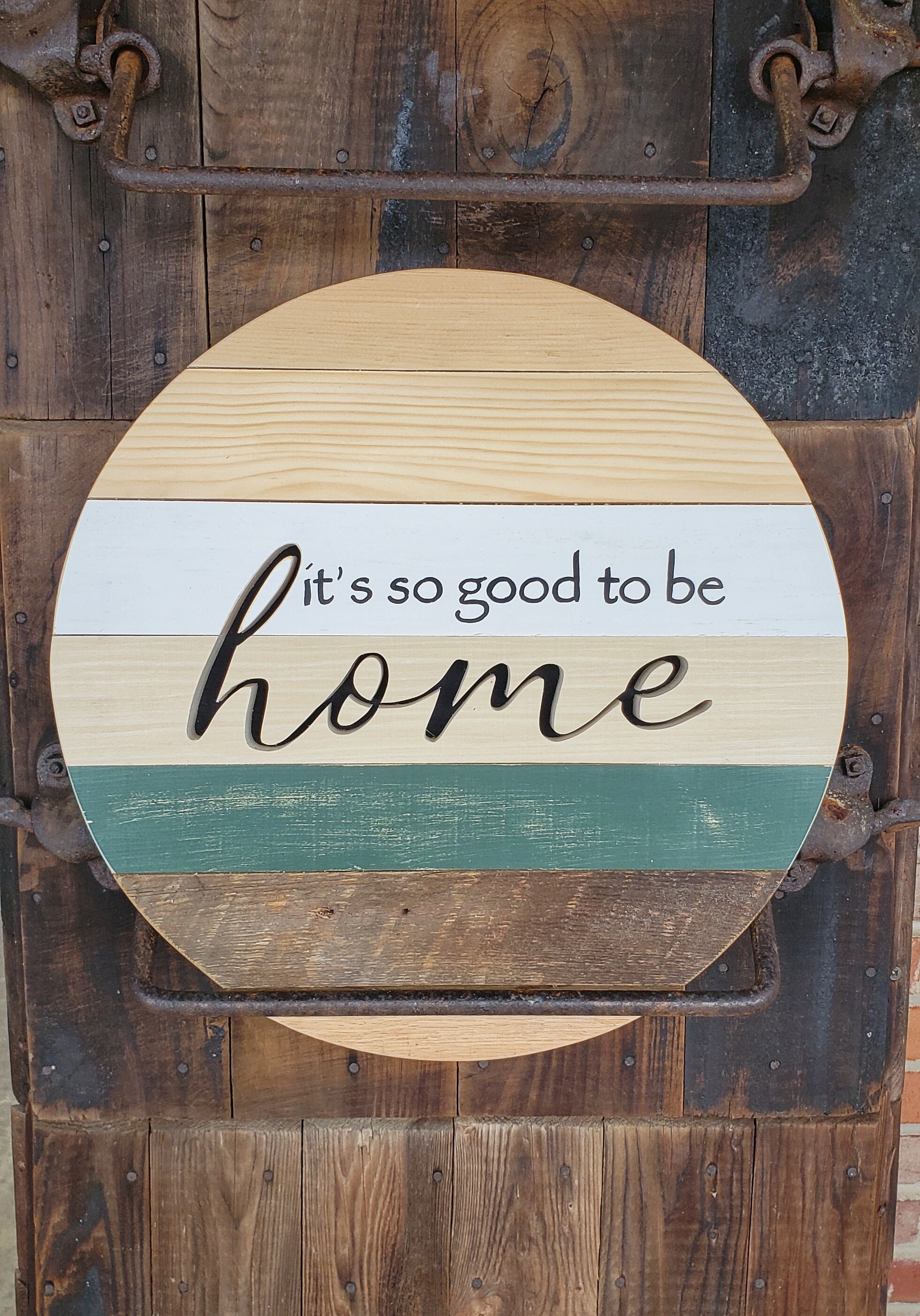 It's So Good To Be Home Sign reclaimed wood Living Room | Etsy