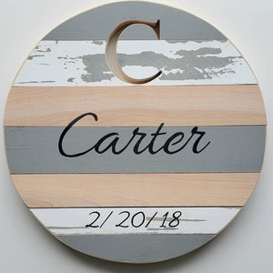 16" Customizable Wooden Round, Living Room Sign, Wedding Sign, Entryway ...