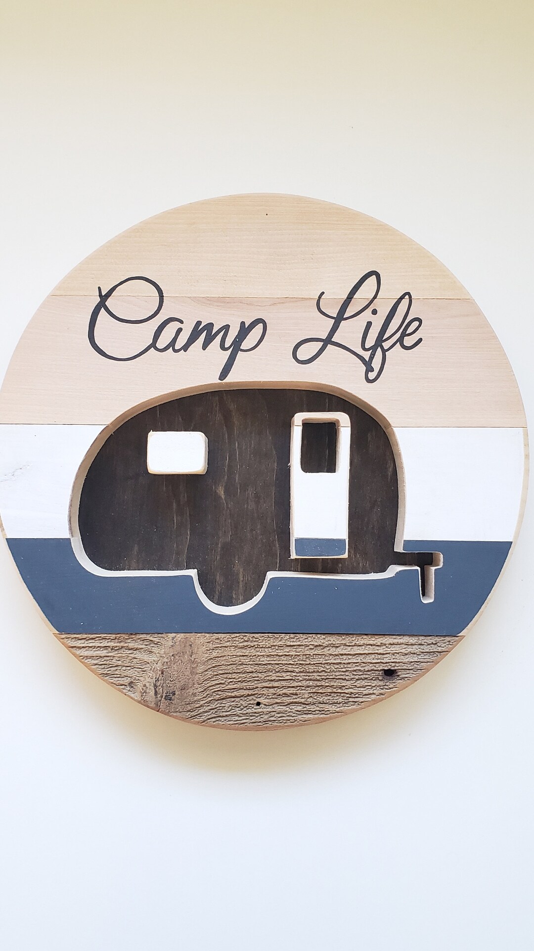 Camp Life Sign With Camper Cut Out, Camper Decor, Reclaimed Wood, RV ...