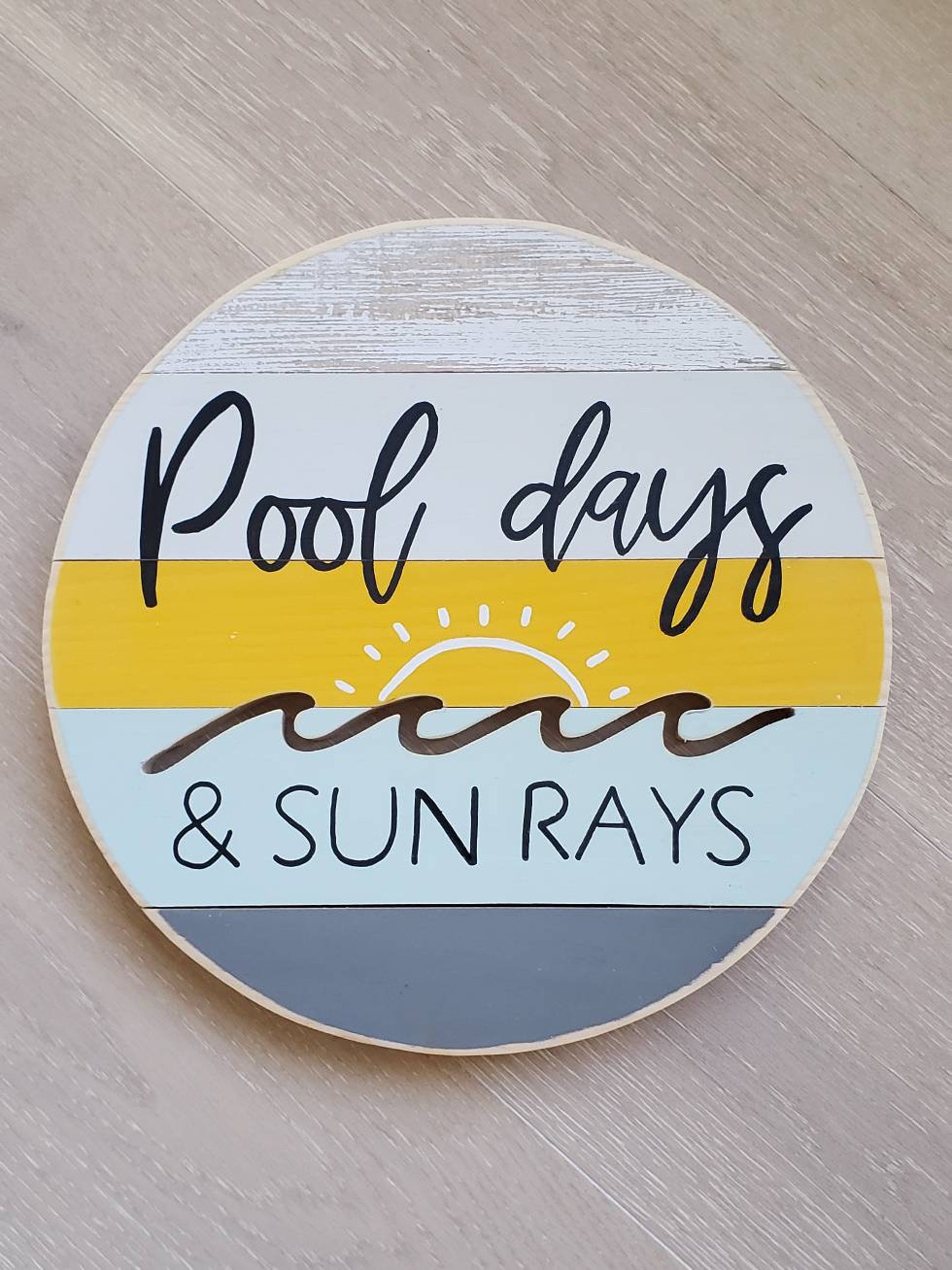 Pool Days & Sun Rays Sign Beach Home Decor Nautical Cottage - Etsy
