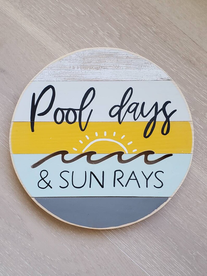 Pool Days & Sun Rays Sign Beach Home Decor Nautical Cottage - Etsy
